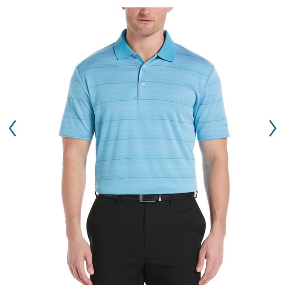 Grand Slam | Shirts | Mens Mixed Texture Striped Jacquard Golf Polo ...